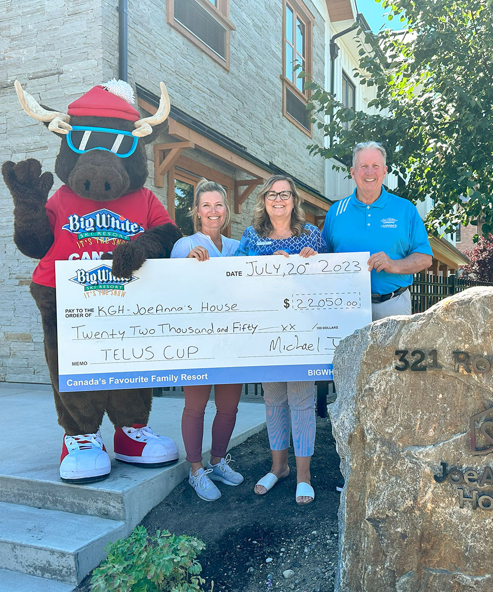 Big White Ski Resort Gives Back: $22,050 Donation to JoeAnna's House ...
